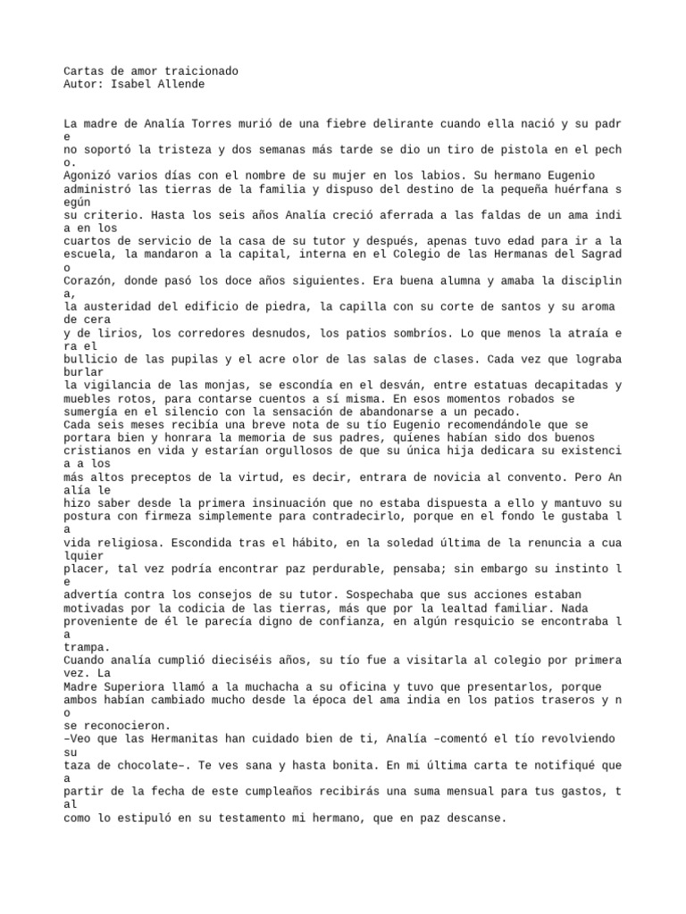 Cartas de Amor Traicionado Is | PDF