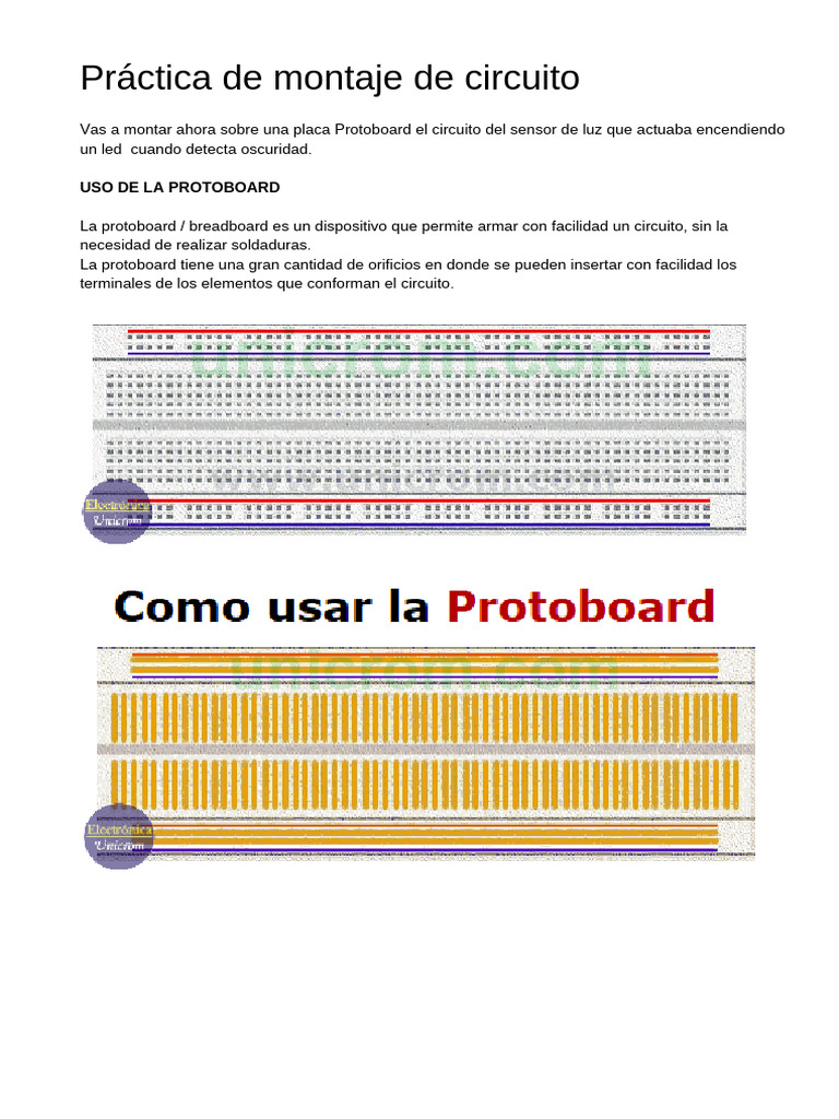 Práctica de Montaje de Circuito | PDF | Resistor | Electricidad