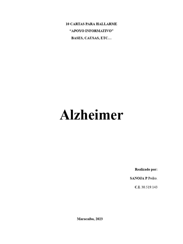 Guía Completa sobre el Alzheimer | PDF | Enfermedad de Alzheimer ...