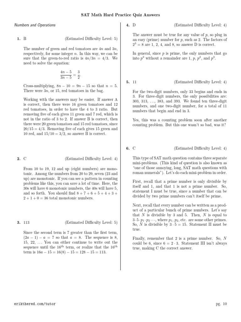 Part 5 - Correction Hard Questions | PDF | Numbers | Integer
