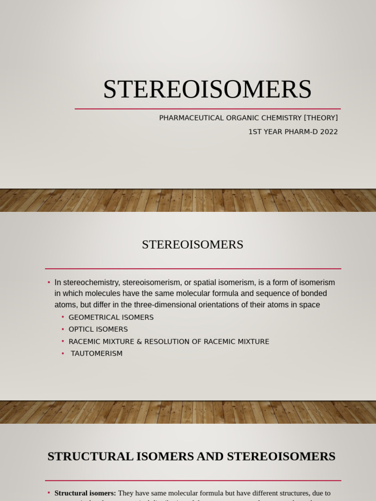 Stereoisomers Lecture | PDF | Isomer | Alkene
