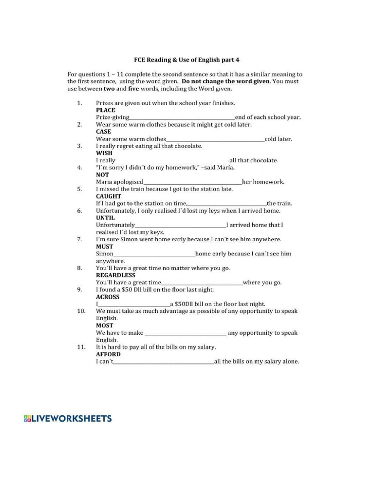 Use of English Part 4 | PDF