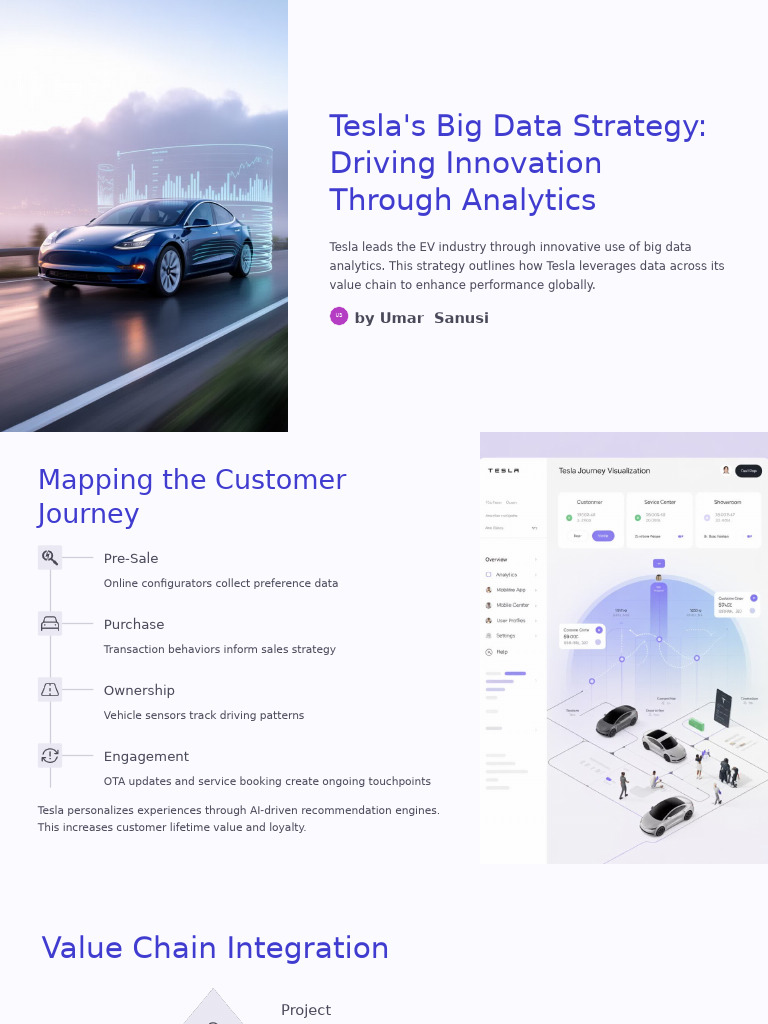 Teslas Big Data Strategy Driving Innovation Through Analytics | PDF ...