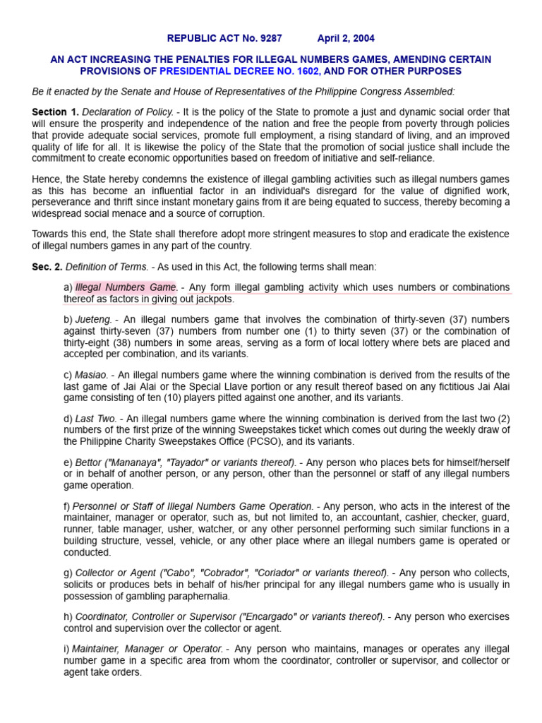 RA-9287_RA10158_RA-9208_RA-9995 | PDF | Sexual Slavery | Human Trafficking