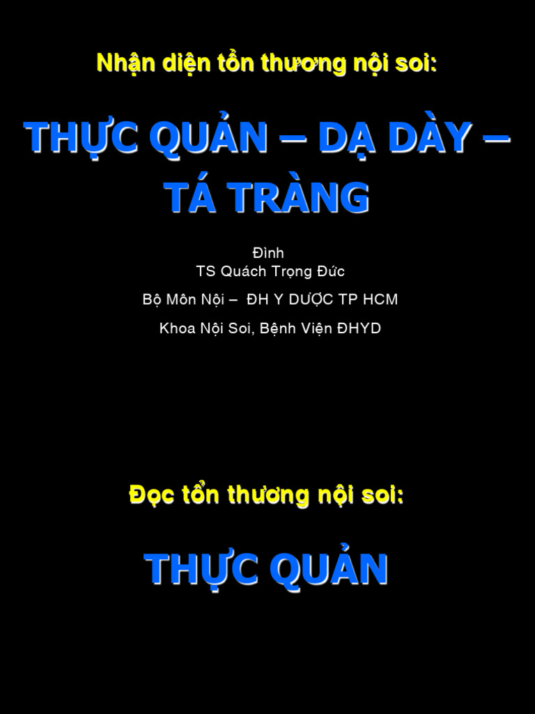 Ton Thuong Noi Soi Tieu Hoa Tren - PB1 - BS Quang-9 | PDF