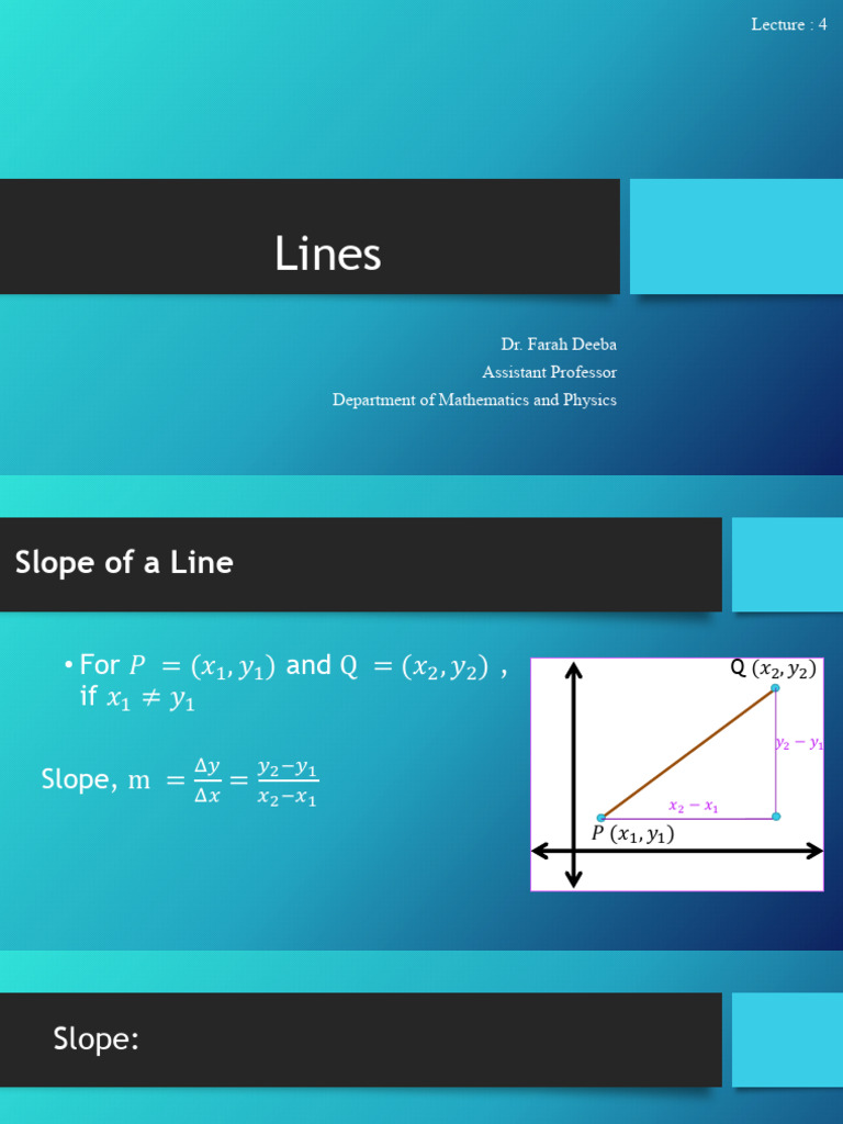 MAT 116 - Lec - 04 | PDF | Line (Geometry) | Mathematical Objects