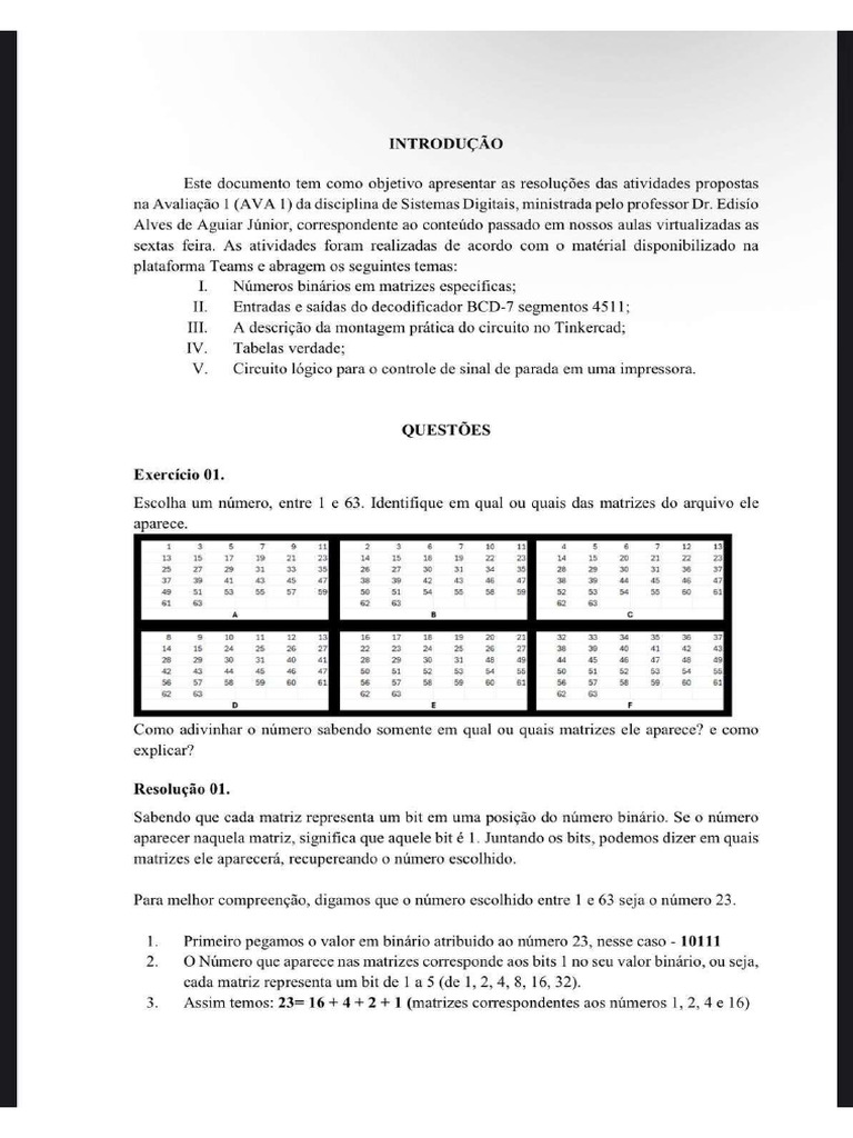 Trabalho AV1 GAB | PDF