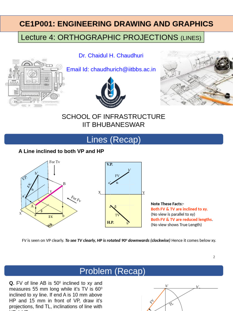 LECTURE 4-Projections and Traces of A Line | PDF | Geometry | Euclidean ...