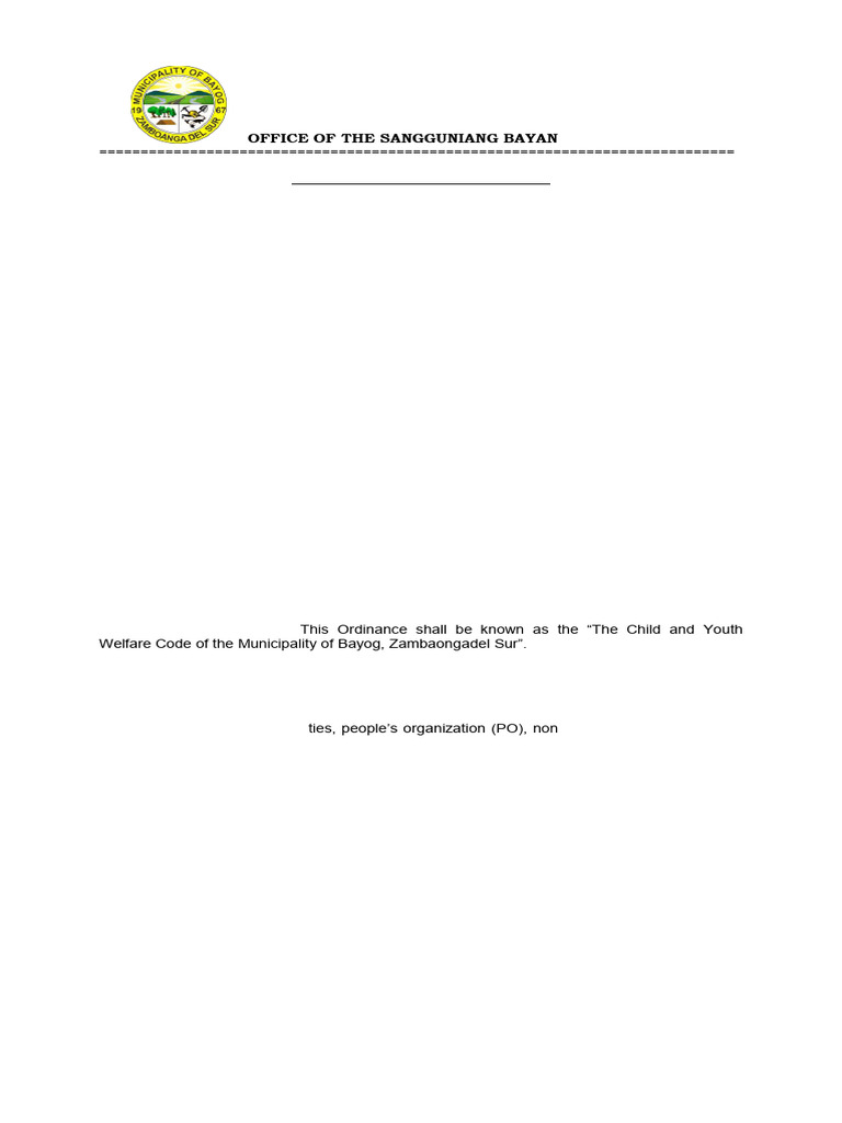 MO 13 219 17 Youth Welfare Code | PDF | Child Abuse | Children's Rights