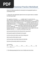 Class 8 Editing and Omission Worksheet | PDF