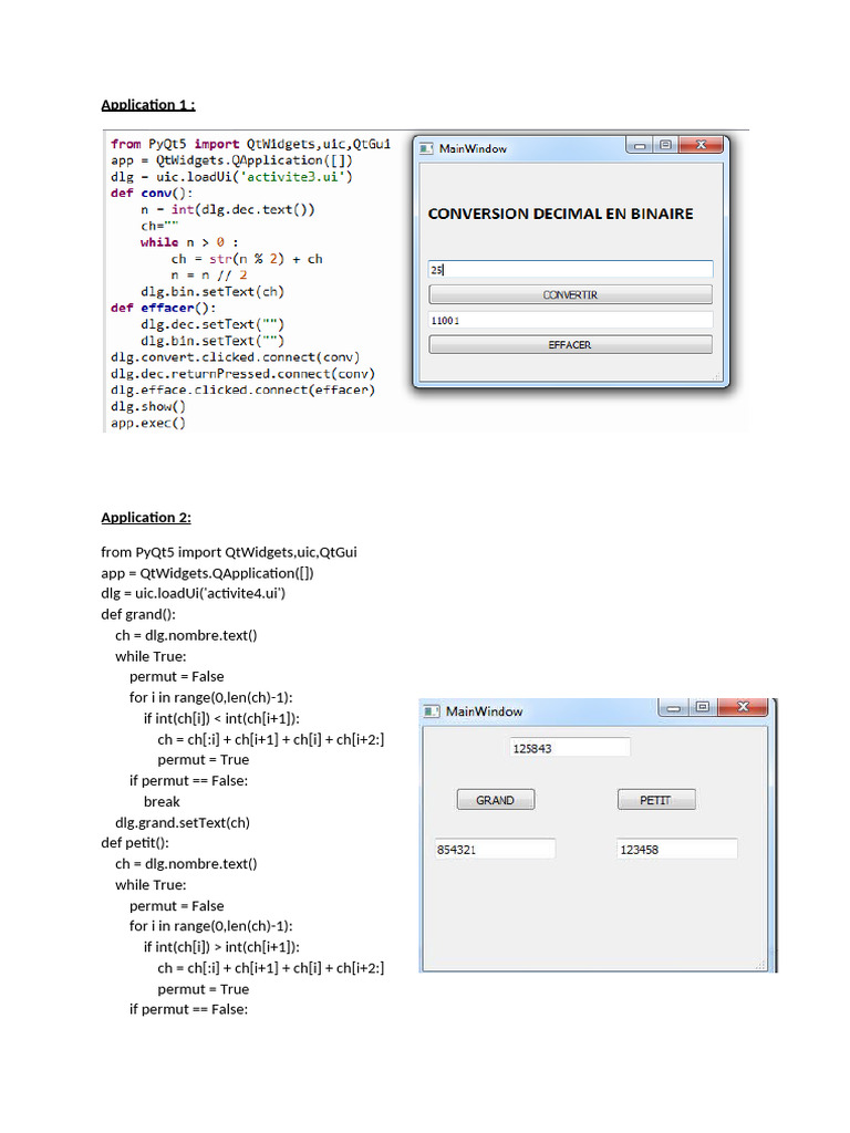 Activités Interface Graphique | PDF