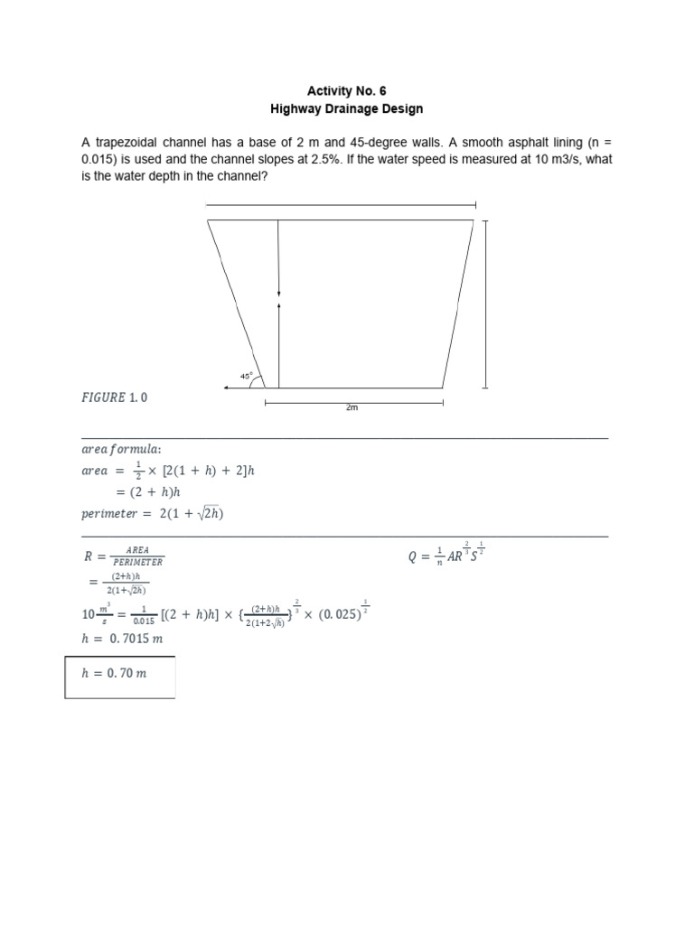 HIGHWAY DRAINAGE DESIGN ASSIGNMENT | PDF