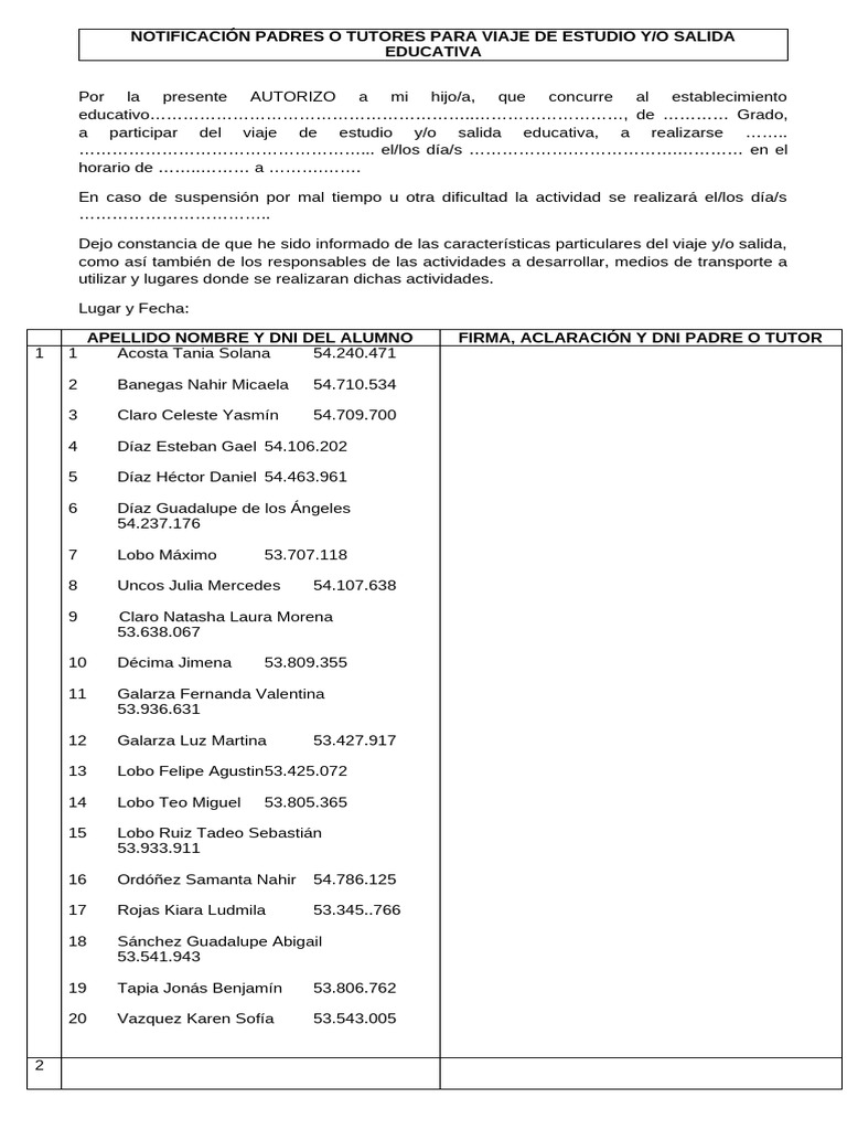 Notificacion A Padres o Tutores | PDF