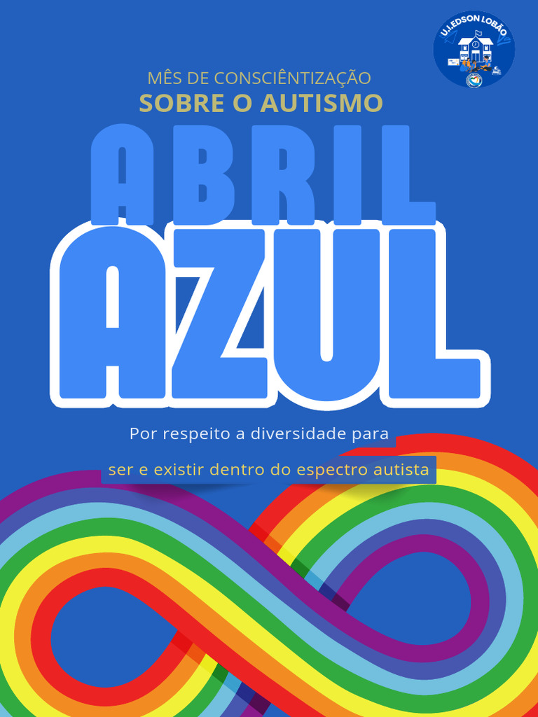 Cartaz A4 Abril Azul Autismo Espectro Símbolo Delicado PDF | PDF