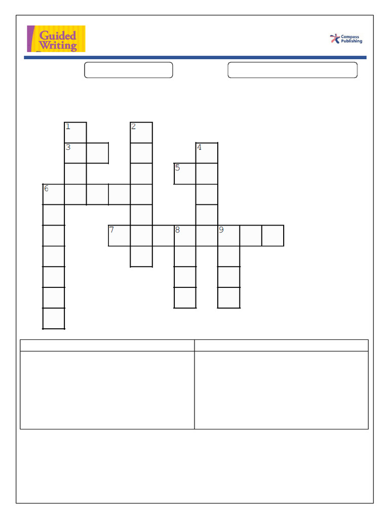 Crossword and Writing Exercises on Places | PDF