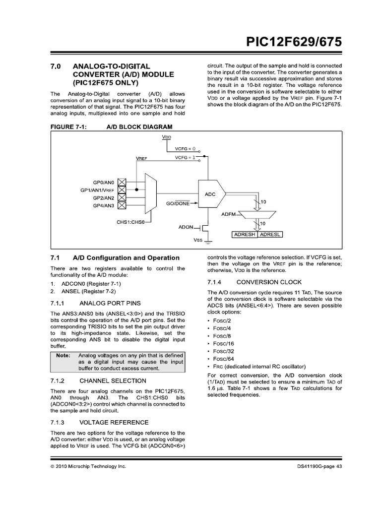Conversor AD Pic12f675 | PDF