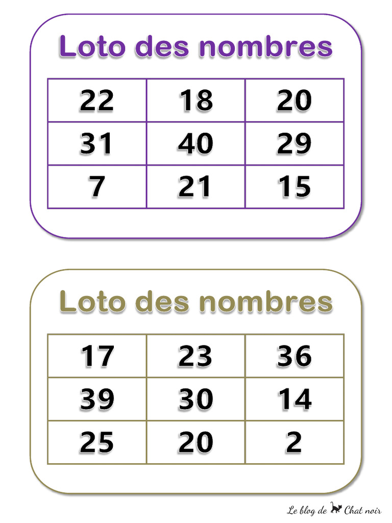 Loto Des Nombres 20 à 40 | PDF