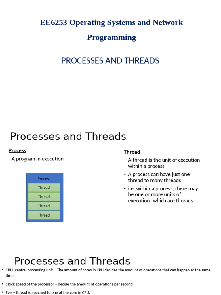 Threads and Processes | PDF