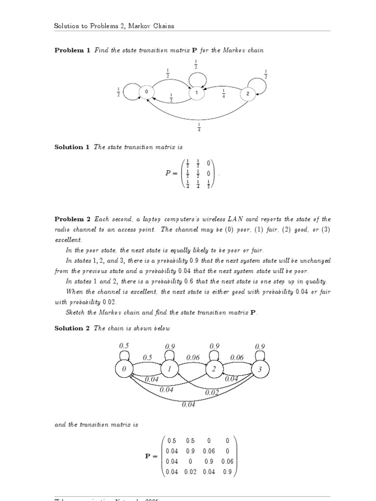 Problems 2 | PDF | Markov Chain | Probability Theory