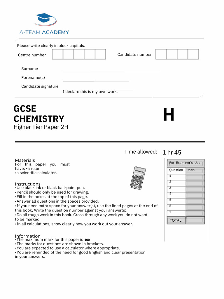 Gcse Chemistry Paper 1 | PDF