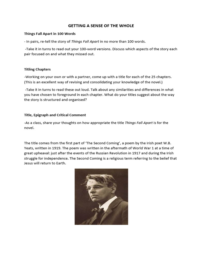 1.things Fall Apart First Lessons | PDF