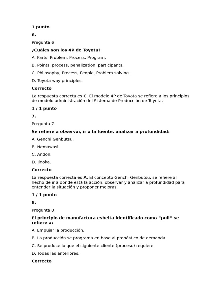 Examenes Lean 6 Sigma 2 | PDF | Lean Manufacturing