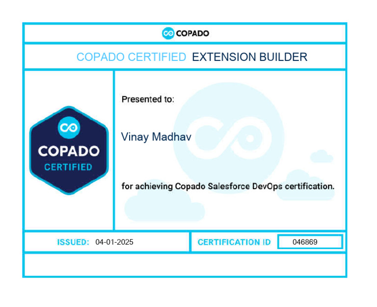 Extension Builder Certificate | PDF