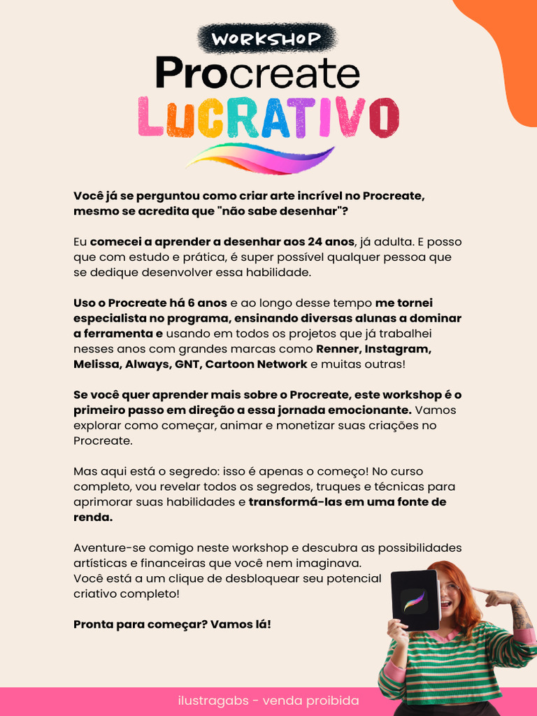 Workshop Procreate Lucrativo Aula 2 ( (1) | PDF
