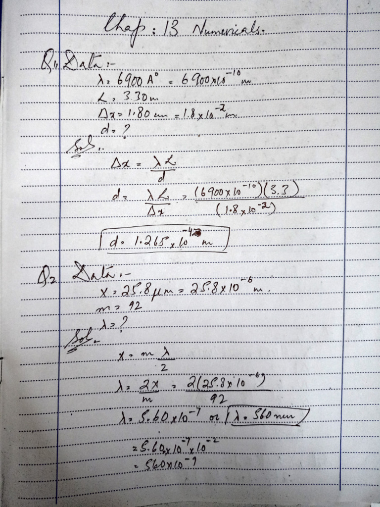 Numerical Chap 13 Class 11 Sindh Text Book Board | PDF