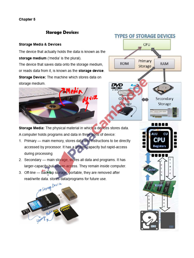 1.3.4 Storage Devices V21 | PDF | Random Access Memory | Computer Data Storage