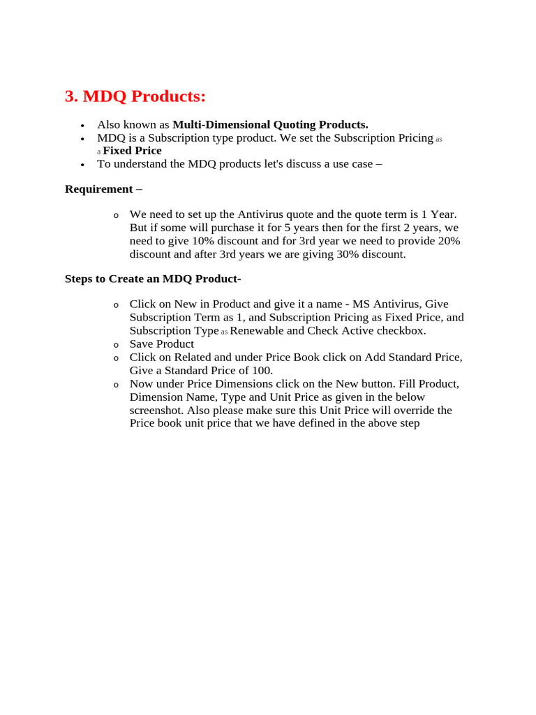 Understanding MDQ Products in Salesforce CPQ | PDF | Pricing | Computing