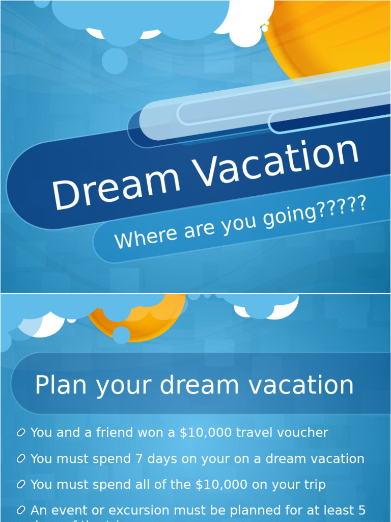 Dream Vacation Project | PDF