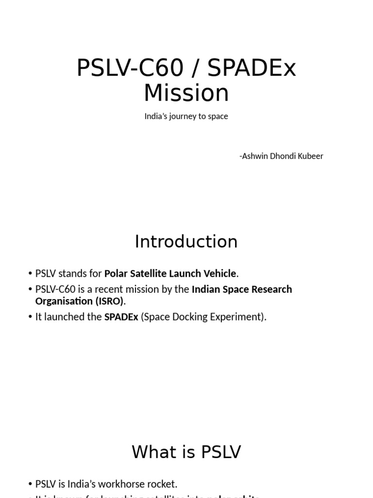PSLV C60 | PDF