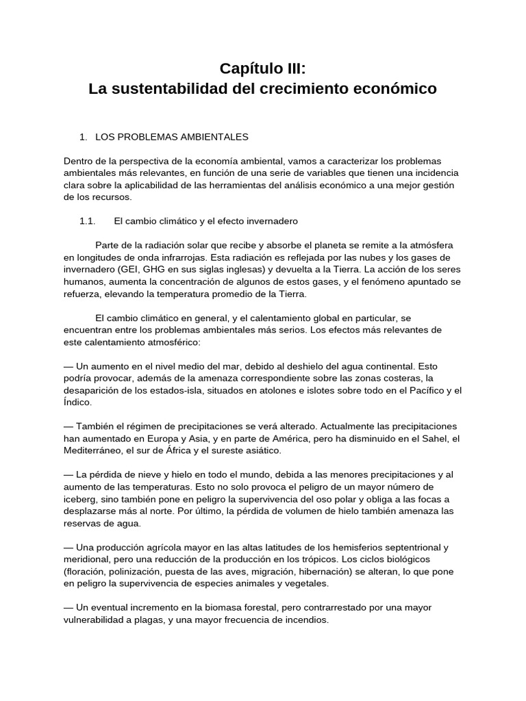 La Sustentabilidad Del Crecimiento Económico | PDF | Contaminación | Agua