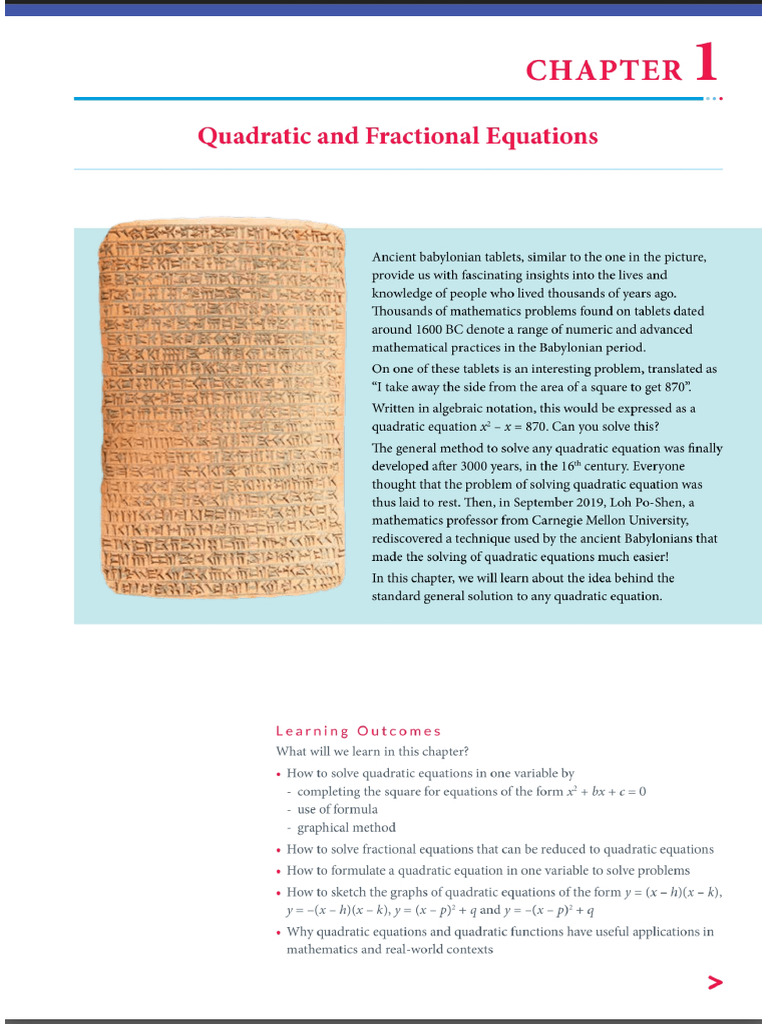 Sec 3 Chapter 1 Math | PDF