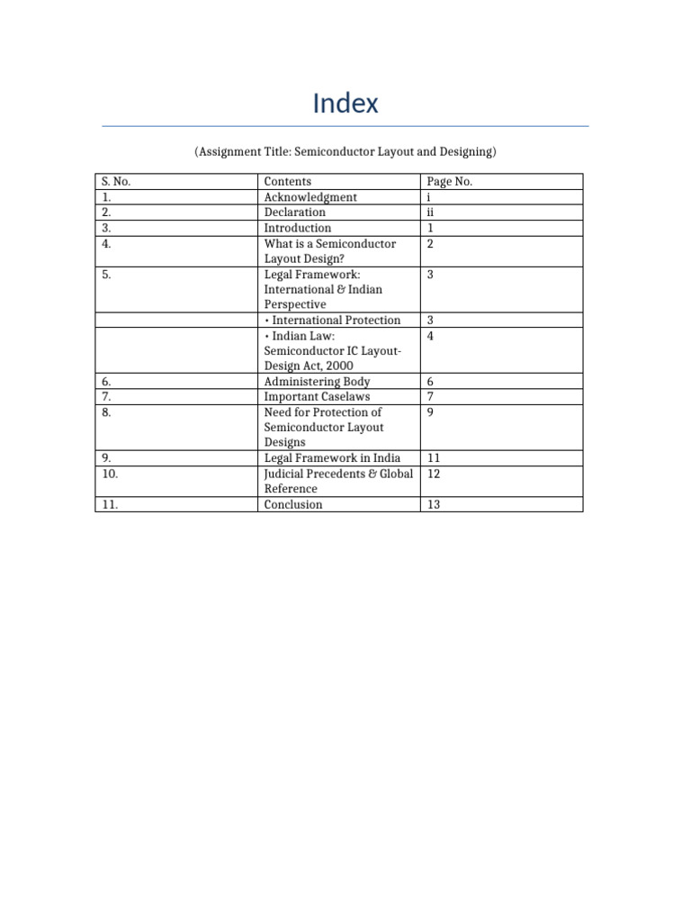 Index Semiconductor Layout Assignment | PDF