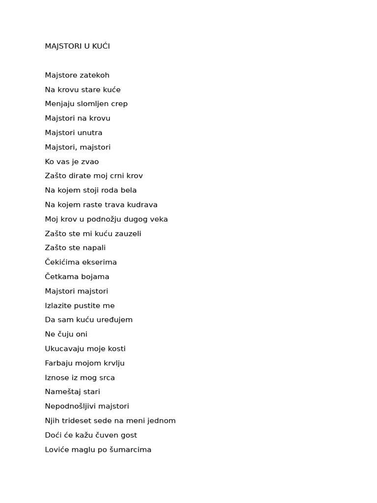 Moje Pesme | PDF