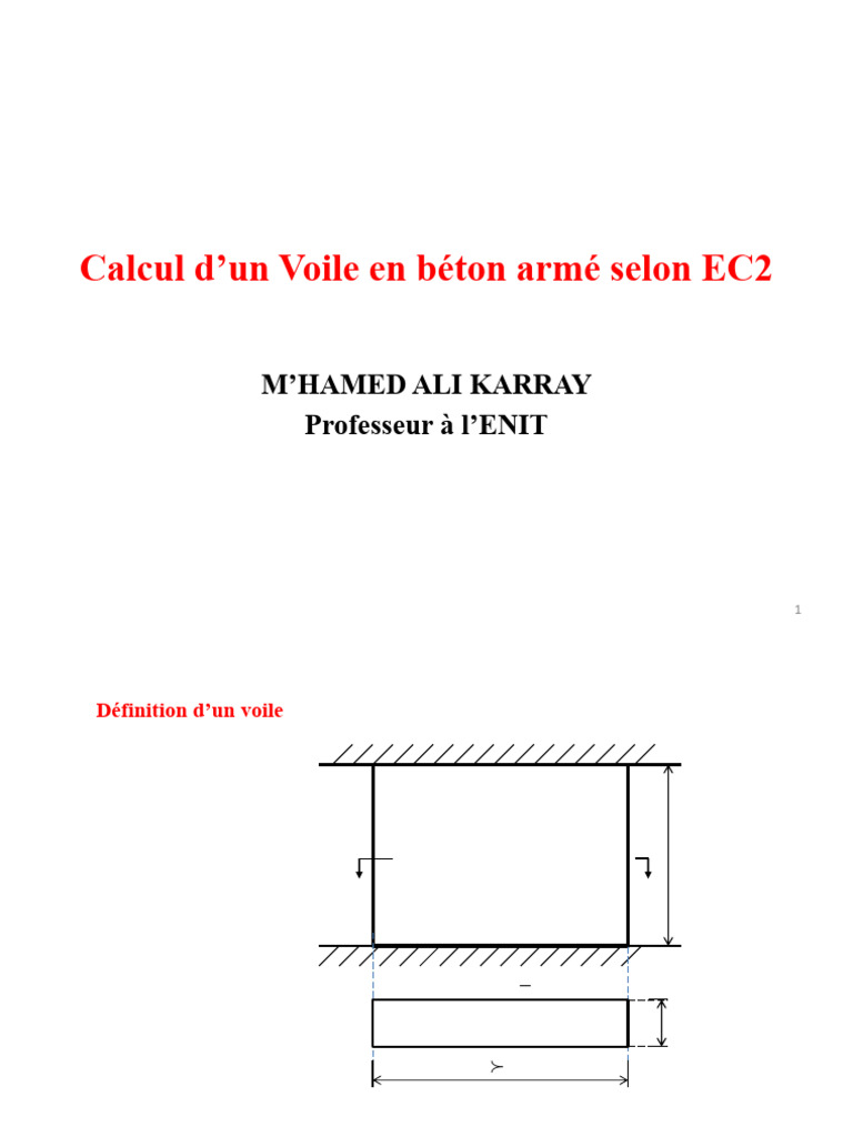 Calcul d'un voile en béton armé EC2 | PDF | Béton armé | Béton