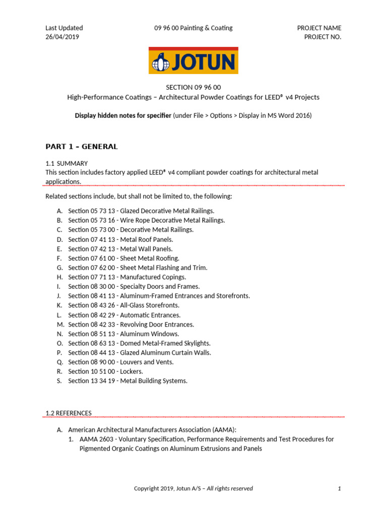 Jotun Architectural Powder Coatings Guide | PDF | Coating
