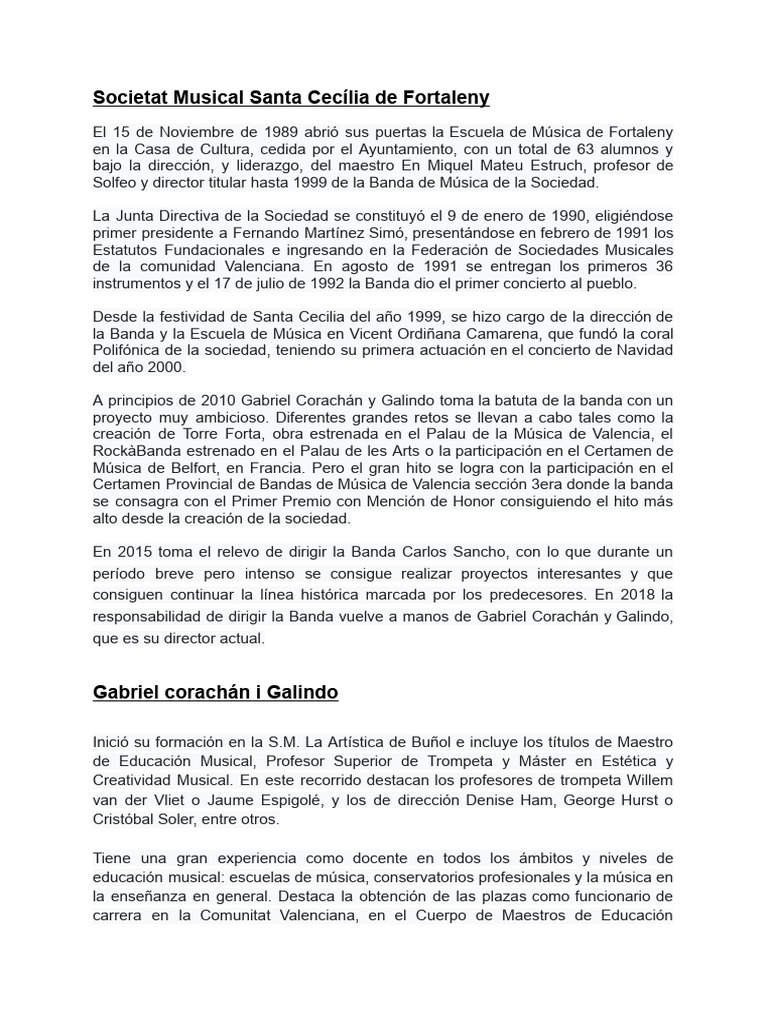 Currículum SM Santa Cecília de Fortaleny CASTELLÀ | PDF