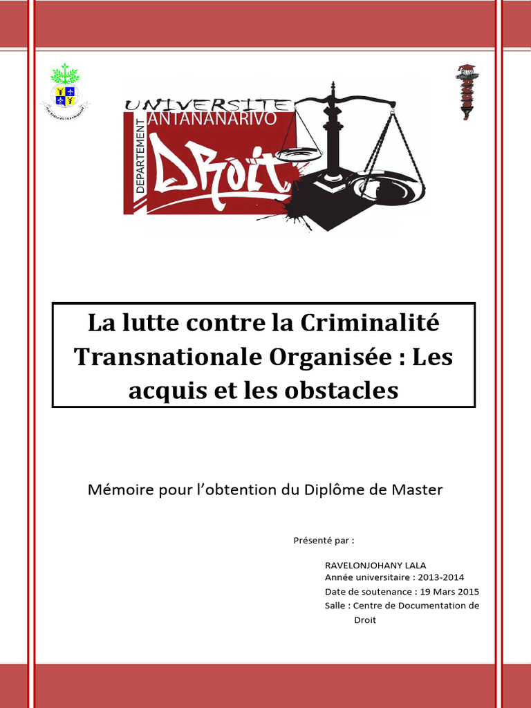 Lutte contre la Criminalité Transnationale | PDF | Crime organisé ...