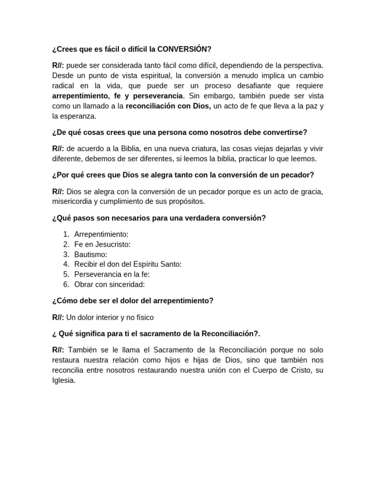 Crees Que Es Fácil o Difícil La CONVERSIÓN | PDF