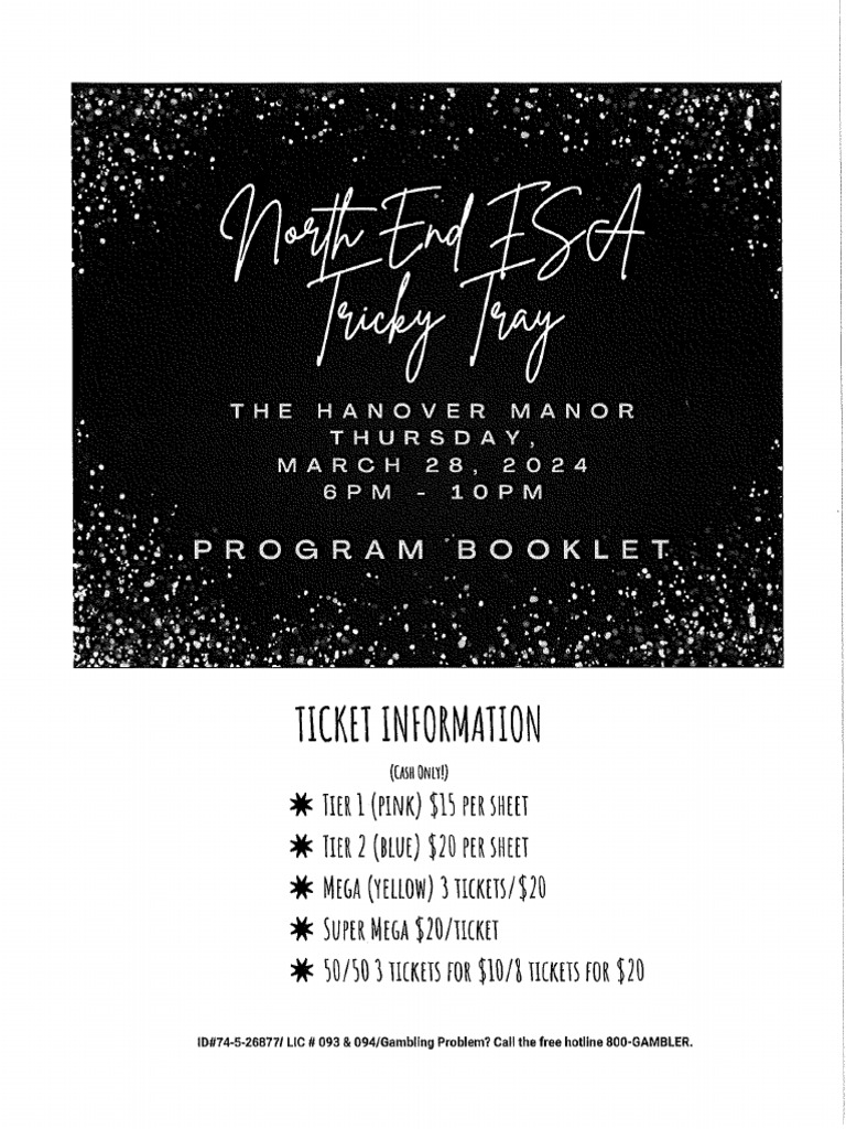 Tricky Tray Program | PDF