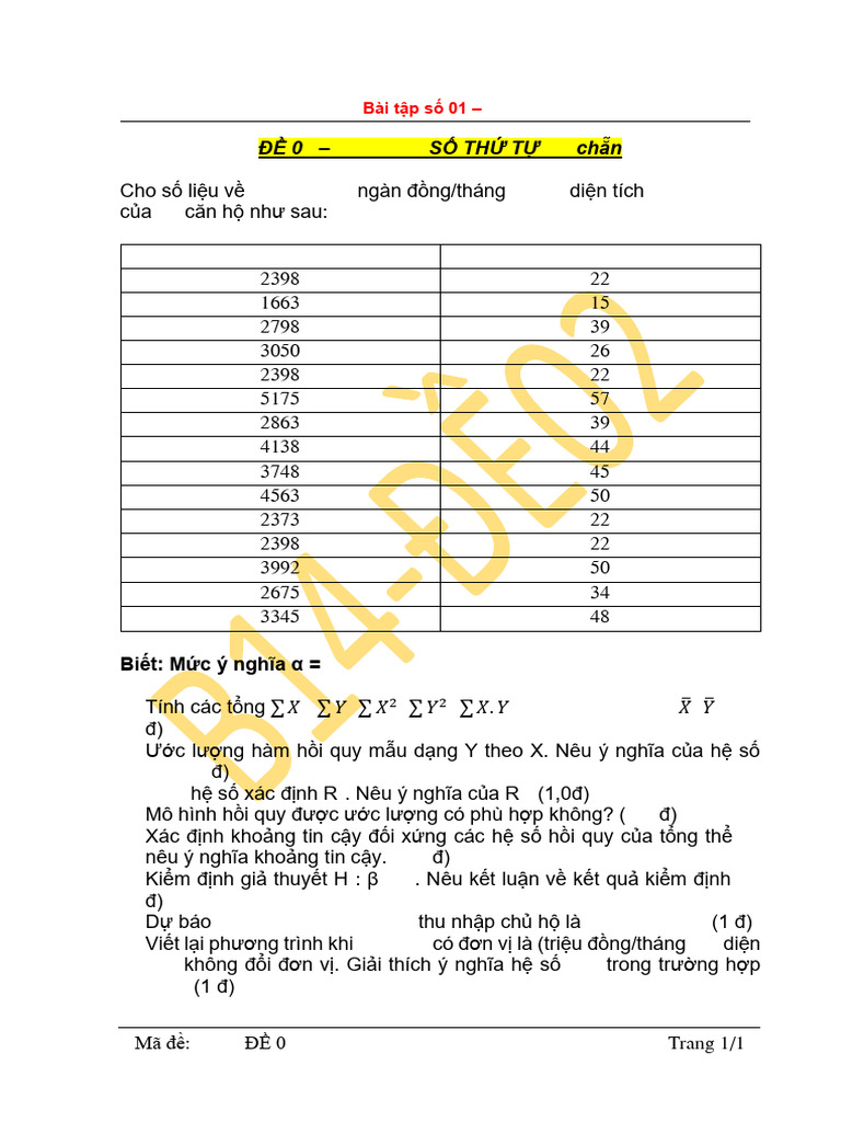 B14 - BT 01 ĐỀ 02 | PDF