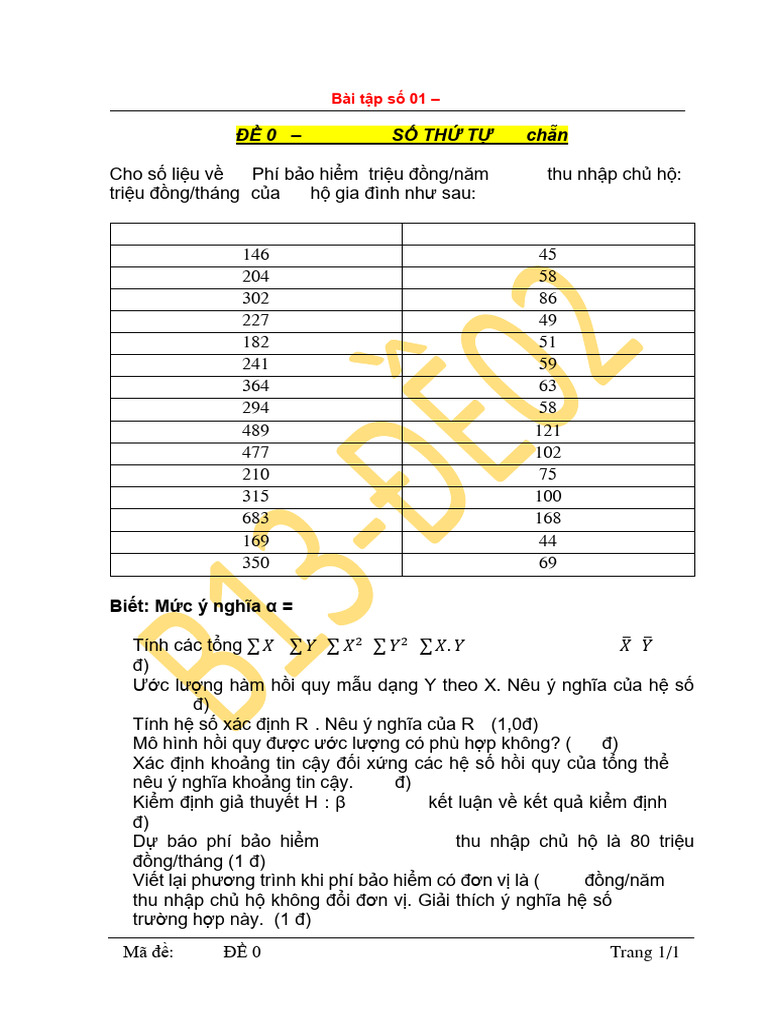 B13 - BT 01 ĐỀ 02 | PDF