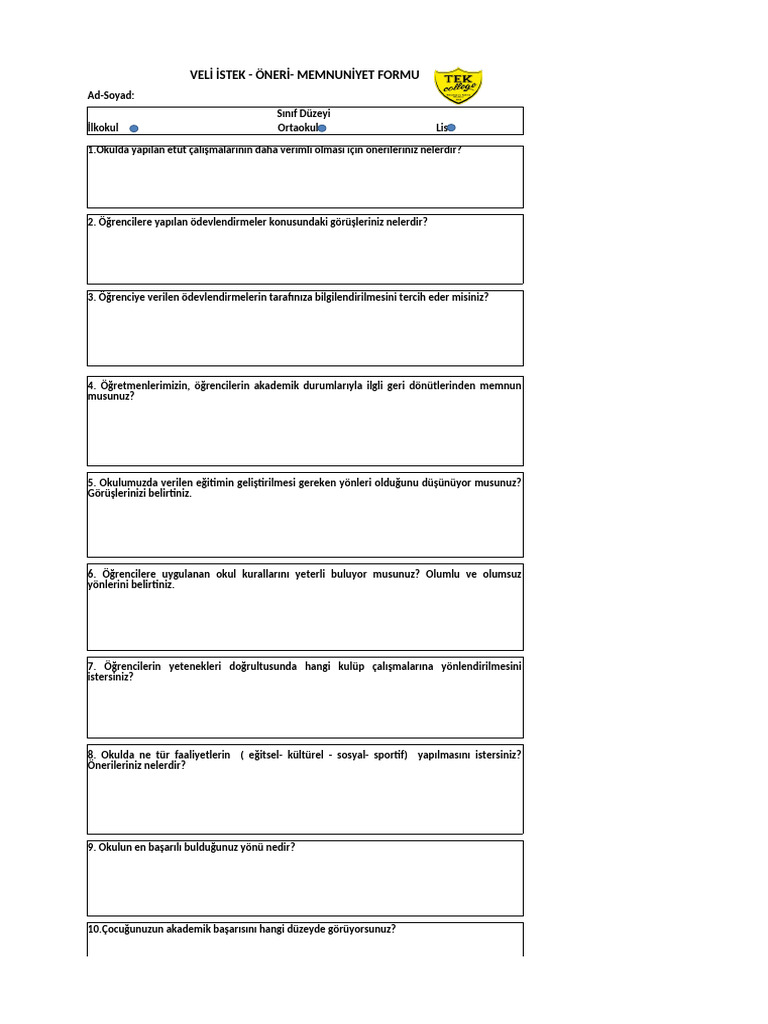 Veli Anket | PDF