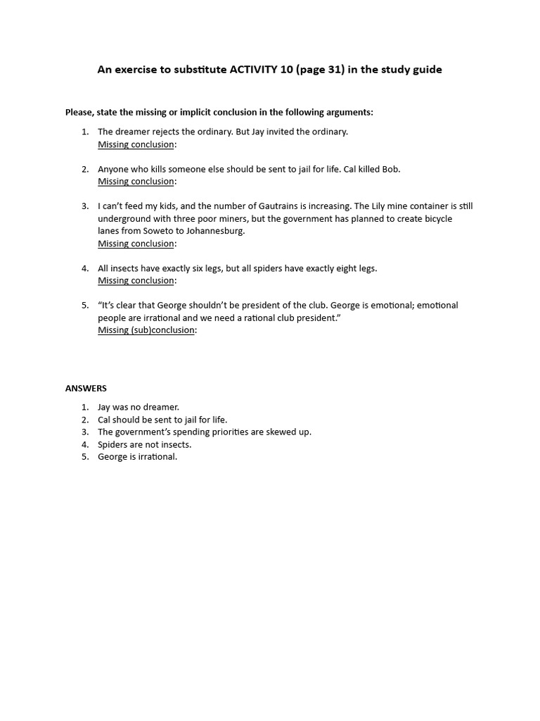 PLS2601 ACTIVITY 10 - Substitute | PDF