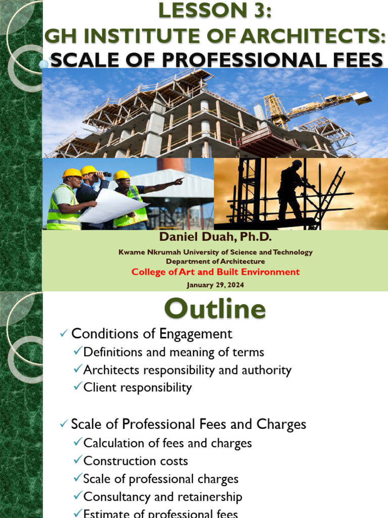 3 - GIA Scale of Fees - 2024 | PDF | Architect | General Contractor