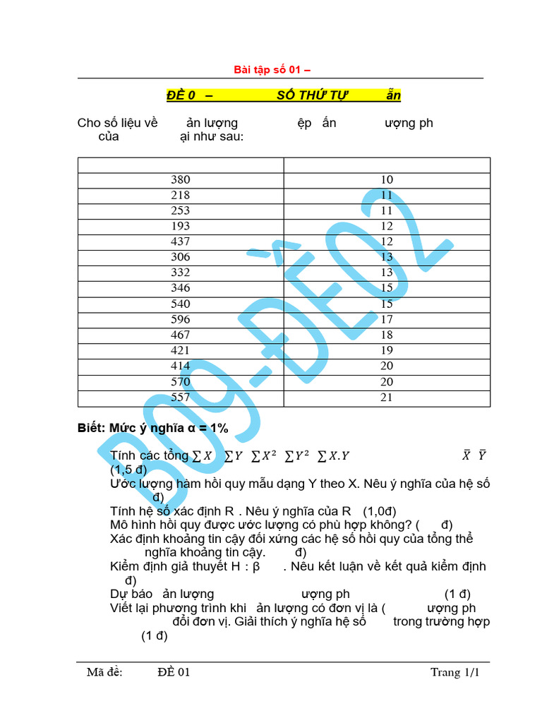B09 - BT 01 ĐỀ 02 | PDF