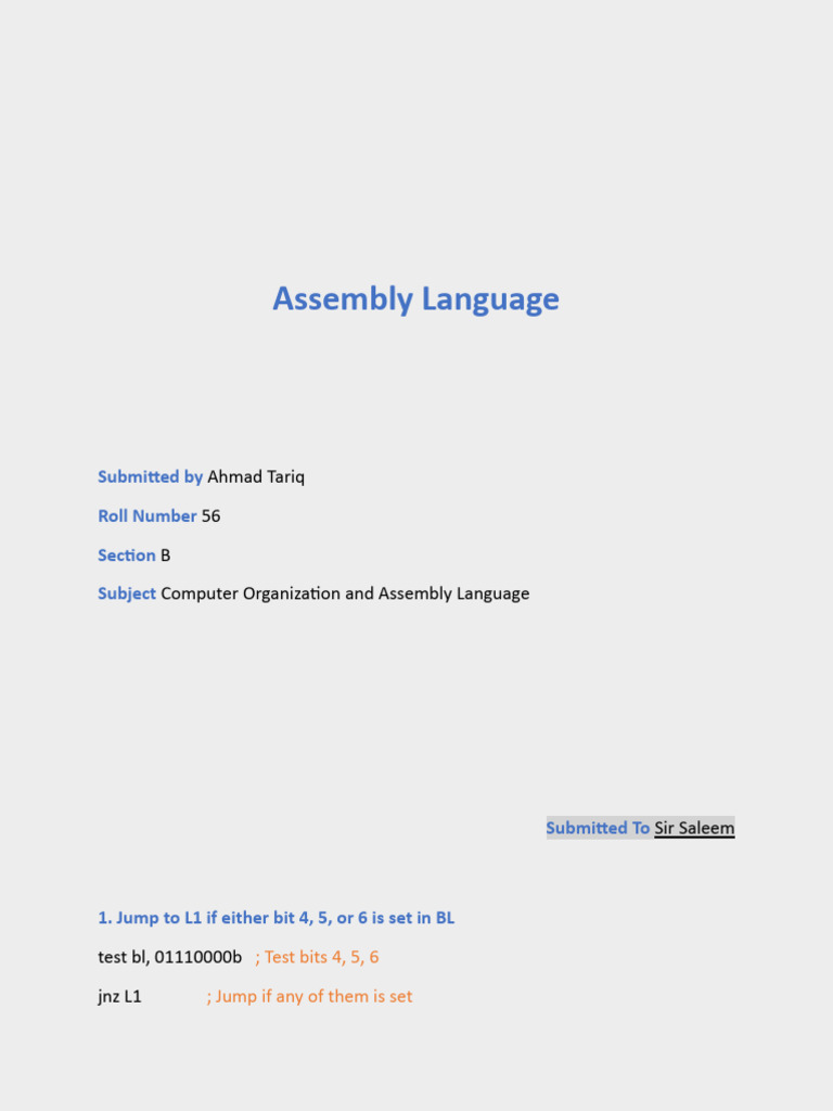 3) Assignment (CO&AL) | PDF